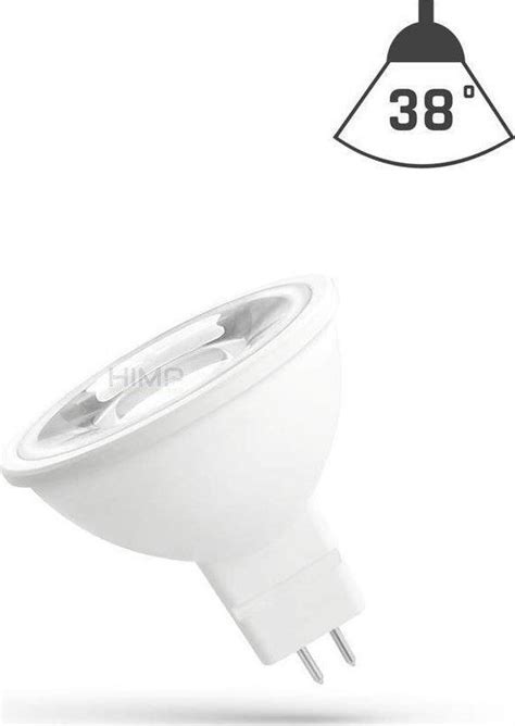 Spectrumled Żarówka LED MR16 12V 6W SMD 38st Barwa Neutralna z soczewką
