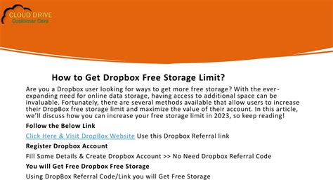 PPT How To Get Dropbox Free Storage Limit PowerPoint Presentation