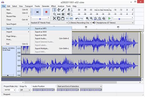 How To Convert WAV To MP3 In Audacity