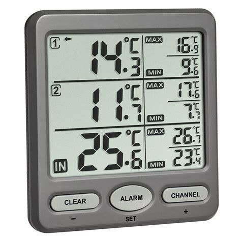 Thermomètre digital int ext Maxi Mini 1 émetteur température