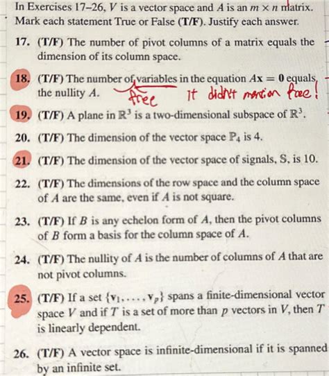 Solved In Exercises V Is A Vector Space And A Is An Chegg