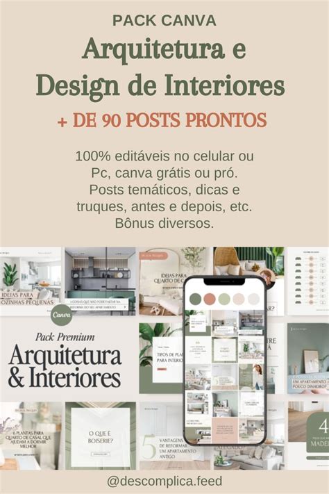 Pack Canva Arquitetura E Design De Interiores Design