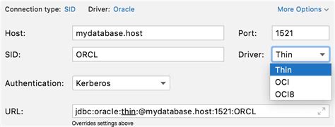 Connect To Oracle By Using Kerberos Jdbc Thin Driver Datagrip
