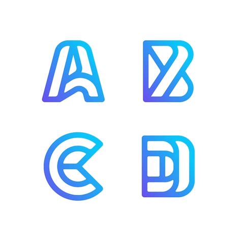 Colección de logotipos de letras Vector Premium