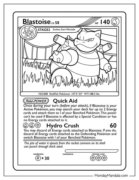 Blastoise Coloring Pages Free Pdf Printables