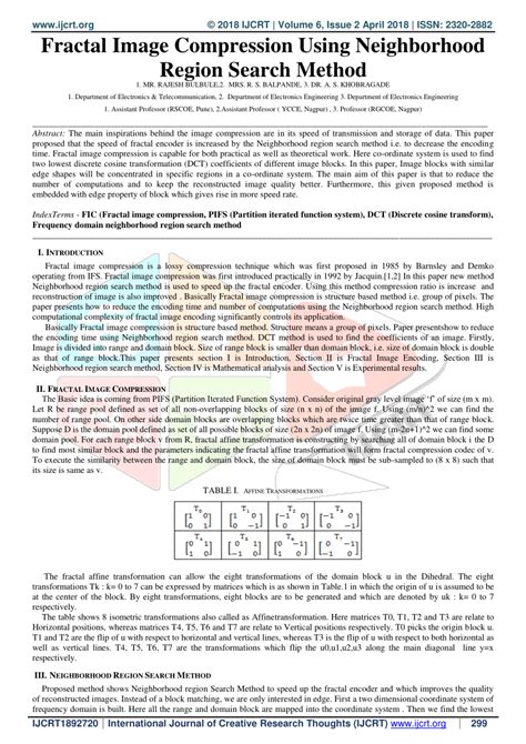 pdf fractal image compression using neighborhood region search method