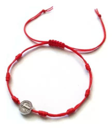 Pulsera Hilo Rojo Medalla San Benito Protecci N Mercadolibre