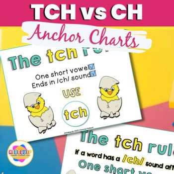 TCH Vs CH Anchor Charts Spelling Activities For Reading Trigraphs