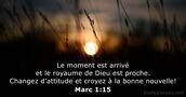 14 Mars 2023 Verset Biblique Du Jour BDS Marc 1 15 DailyVerses Net