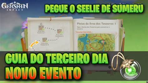 Guia do Novo Evento Caça aos Tesouros Dia 3 Mini Seelie de Sumeru