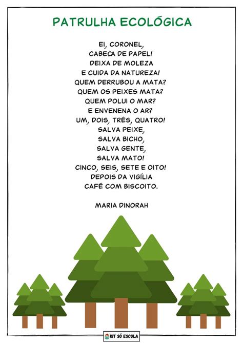 Patrulha Ecológica Poema Meio Ambiente