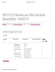 Written Assignment Unit 5 Closed Bus 5115 Pdf 6 7 22 1 06 PM Written