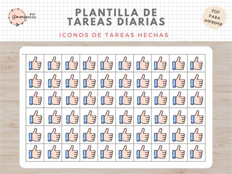 Plantilla de Tareas Diarias Español Hábitos y rutinas para Etsy España