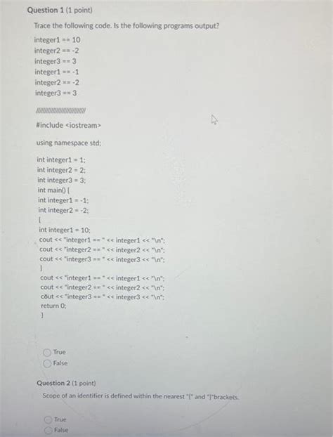 solved trace the following code is the following programs