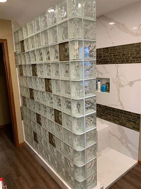 How To Use Glass Block Sizes And Shapes For A Creative Walk In Shower