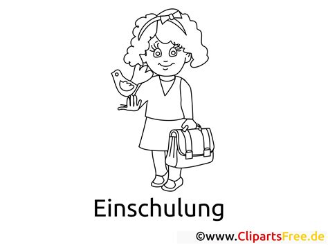 Kostenlose Malvorlage Einschulung