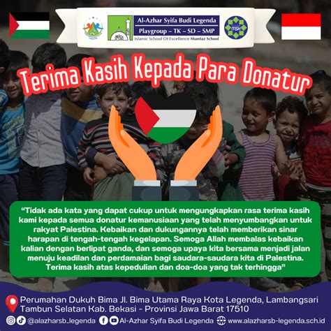 Ucapan Terima Kasih Kepada Para Donatur Untuk Donasi Kemanusiaan
