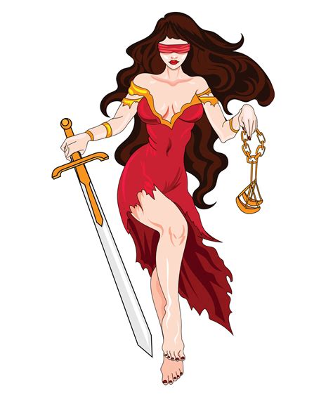 Lady Of Justice Femida Or Themis Vector Illustration 11123309 Vector