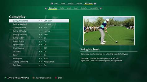 EA Sports PGA Tour Gameplay Settings For Xbox Series X An Official EA