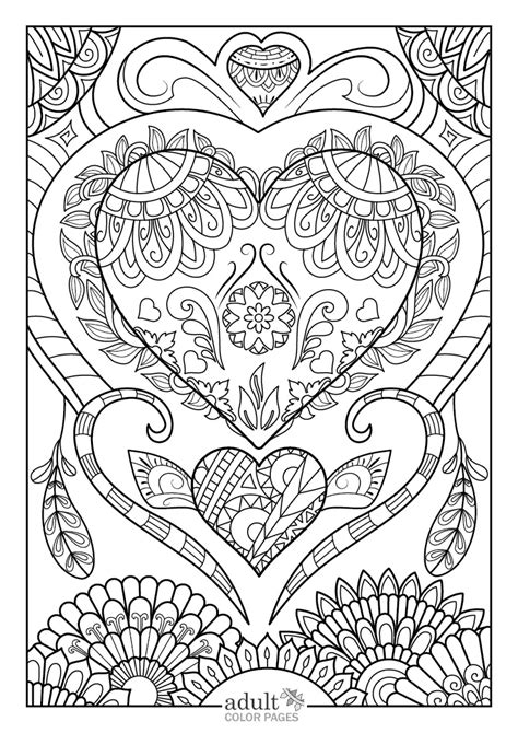 Free Printable Full Page Valentine S Day Coloring Pages For Adults