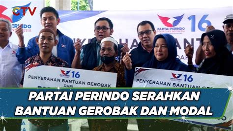 Peduli UMKM Partai Perindo Serahkan Bantuan Gerobak Dan Modal Usaha