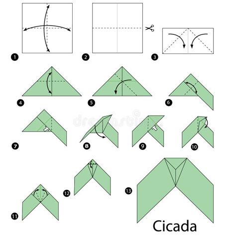 Instrucciones Paso a Paso Cómo Hacer Papiroflexia Una Cigarra
