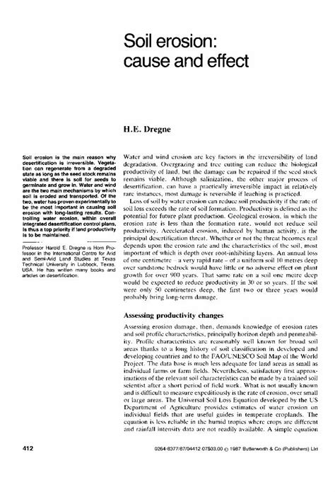 PDF Soil Erosion Cause And Effect DOKUMEN TIPS