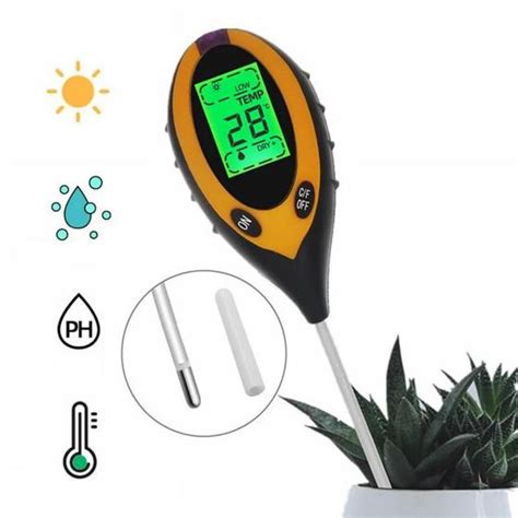 Medidor Digital PH Terra Água Portátil Umidade Luz Solar Luminosidade 4
