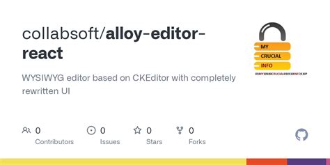 Github Collabsoft Alloy Editor React Wysiwyg Editor Based On