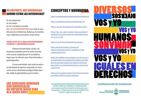 Folleto Diversidad Sexual COORDINACIÓN DE DIVERSIDAD CONCEPTOS Y