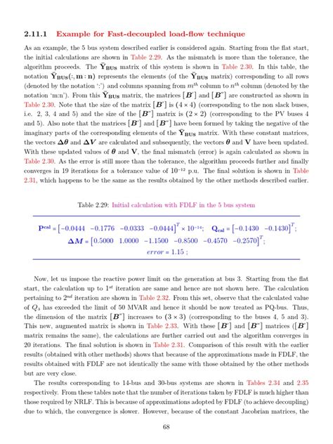 example for fast decoupled load flow technique y y y y pdf matrix mathematics areas of