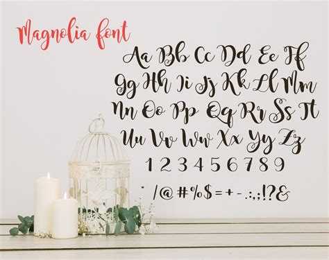 Font Bundle Magnolia Script Font Magnolia Font Magnolia Script Etsy