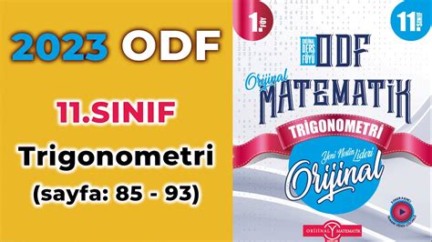 Trigonometri Periyot Ve Trigonometrik Grafikler Sinif