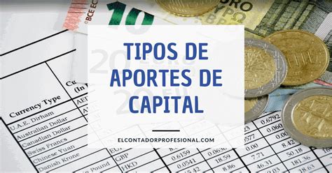 ᐈ Tipos de Aportes de Capital Contador Profesional