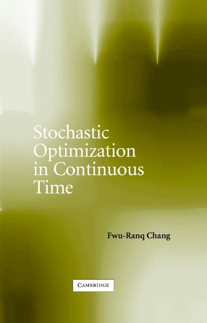 stochastic optimization in continuous time