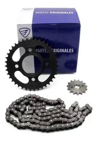 Kit De Arrastre Italika Original Cadena Dt Ft 150 Gt Gti Gts