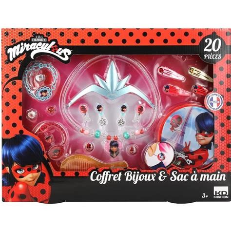 Coffret Bijoux Miraculous Ladybug 20 Pièces Accessoires de Coiffure