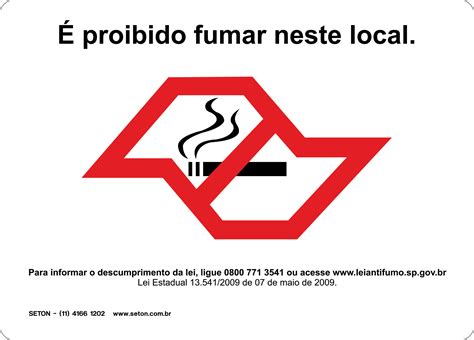 Placa é Proibido Fumar Neste Local Horizontal
