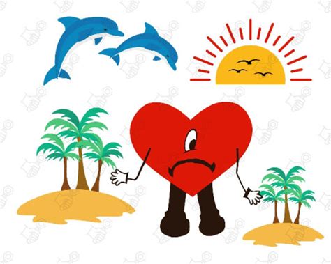 Bad Bunny Un Verano Sin Ti Sad Heart PNG Bad Bunny PNG Un Verano