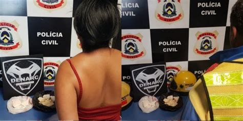 Mulher suspeita de trÃfico e mototaxista que fazia entregas de drogas