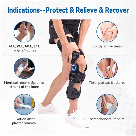 Orthomen Hinged ROM Knee Brace Post Op Knee Brace For Recovery