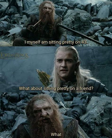 Lord Of The Rings Lotr Meme Legolas And Gimli Lord Of The Rings