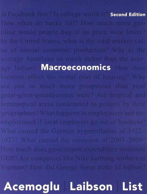 Macroeconomics Acemoglu Daron Laibson David List John A Amazon