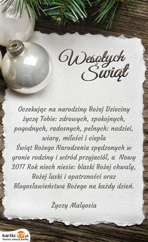 Życzę Tobie zdrowych spokojnych pogodnych radosnych pełnych