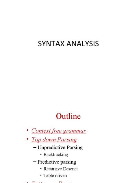 syntax analysis pdf grammar syntax logic