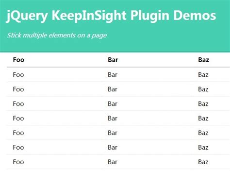 multipurpose jquery plugin for sticky elements keepinsight free jquery plugins