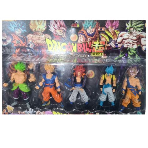 Kit Boneco de Ação Dragon Ball Super Saiyan Son Gokou Vegeta Gogeta