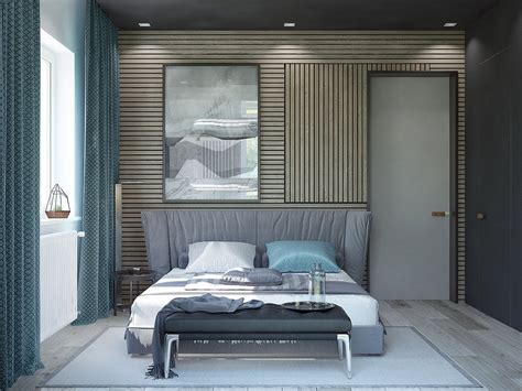 25 Beautiful Examples Of Bedroom Accent Walls That Use Slats To Look