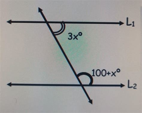 Si las rectas L₁ y L₂ son paralelas calcule el valor de x Brainly lat