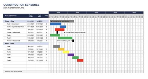 Construction Project Gantt Chart Construction Documents And Templates